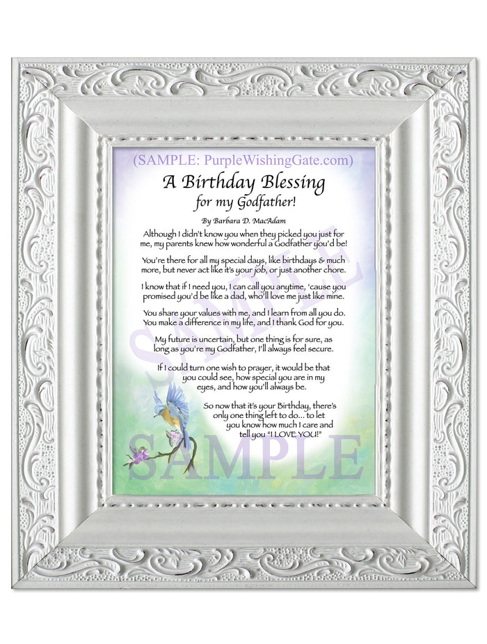 Birthday Gift for Godfather: Personalized Blessing | PurpleWishingGate