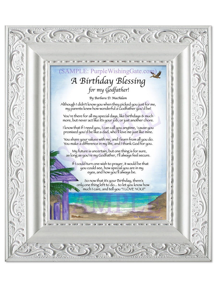 Birthday Gift for Godfather: Personalized Blessing | PurpleWishingGate