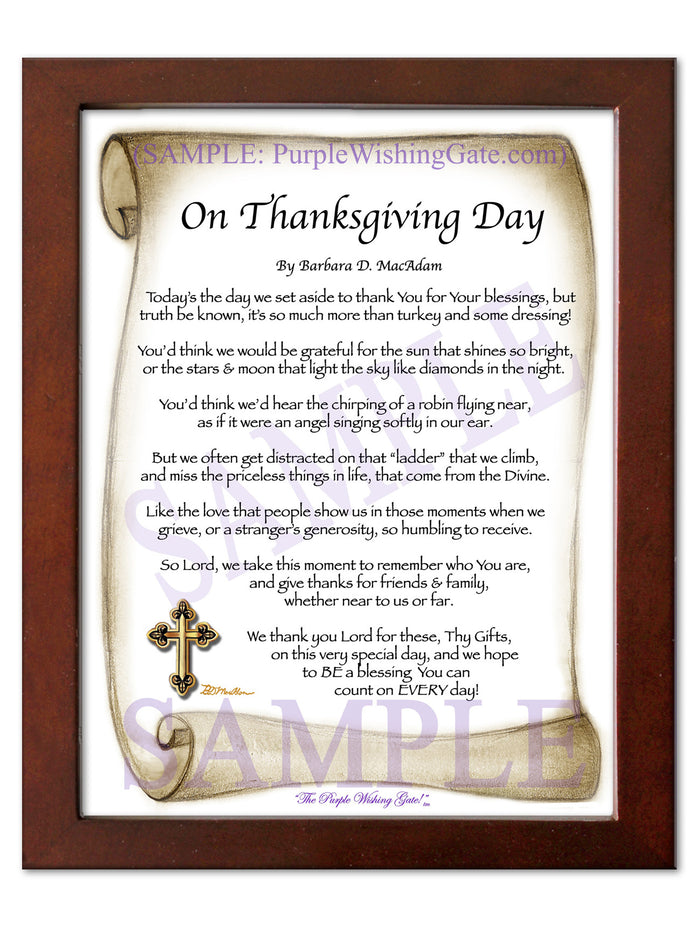 A Thanksgiving Blessing: Personalized Gift | PurpleWishingGate.com